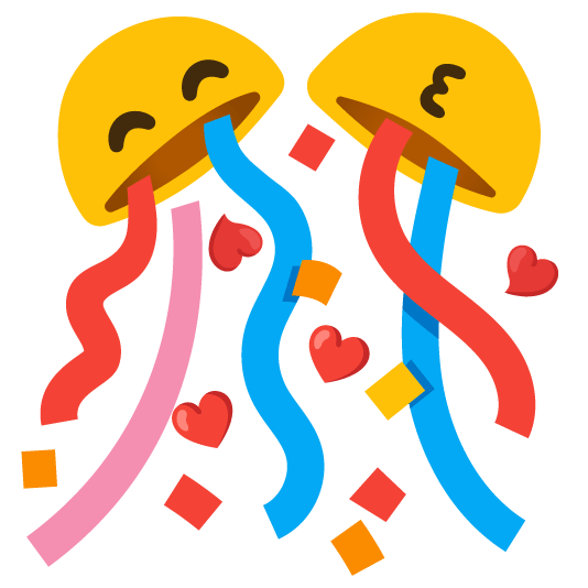Create Unique Kissing Smiling Eyes and Confetti Bell Emoji Combinations ...